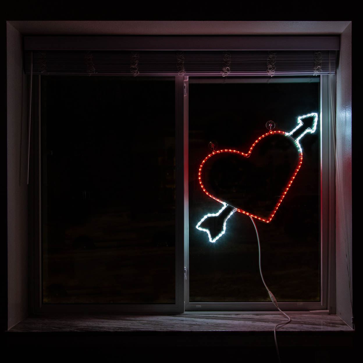 34" Cupid's Arrow Heart LED Rope Light Motif - Novelty Lights Inc