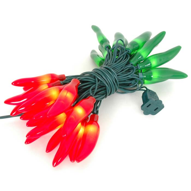 Christmas Lights | Novelty LightsRed and Green Chili Pepper Light ...