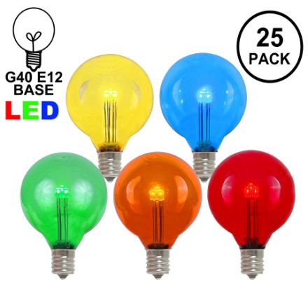 Christmas Lights | Novelty LightsG40 Round Outdoor Replacement Bulbs ...