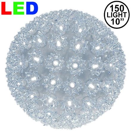 Christmas Lights | Novelty LightsClear 10" Starlight Sphere 150 Light ...